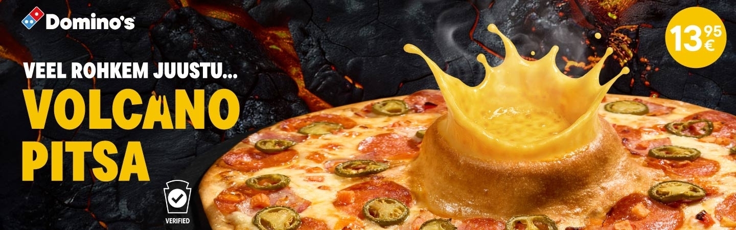 VOLCANO PIZZA – VEELGI ROHKEM JUUSTU! 🌋| Domino's Pizza Tallinn